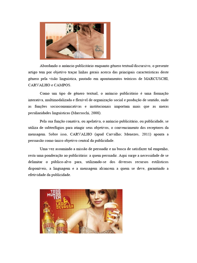 Artigo Angela Ruan Sabrina Genero Textual | PDF | Publicidade | Comunicação