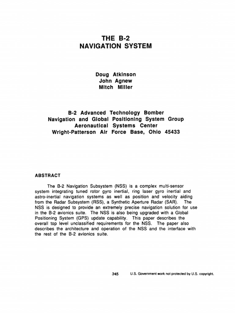 B-2 Navigation System | PDF
