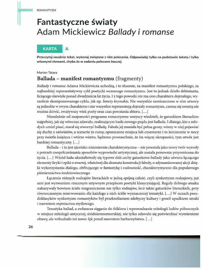 Ballady I Romanse | PDF