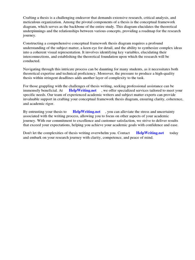 Conceptual Framework Thesis Diagram | PDF | Conceptual Model | Theory