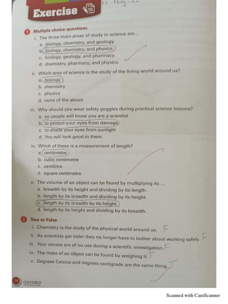 Science Class 6 Midterm Chapters 1-7 | PDF