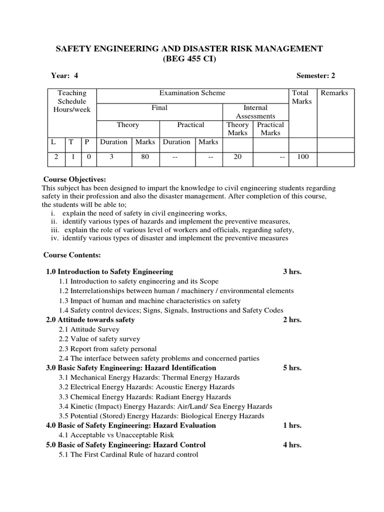 Energy Hazard Identification in Safety Engineering | PDF | Hazards ...