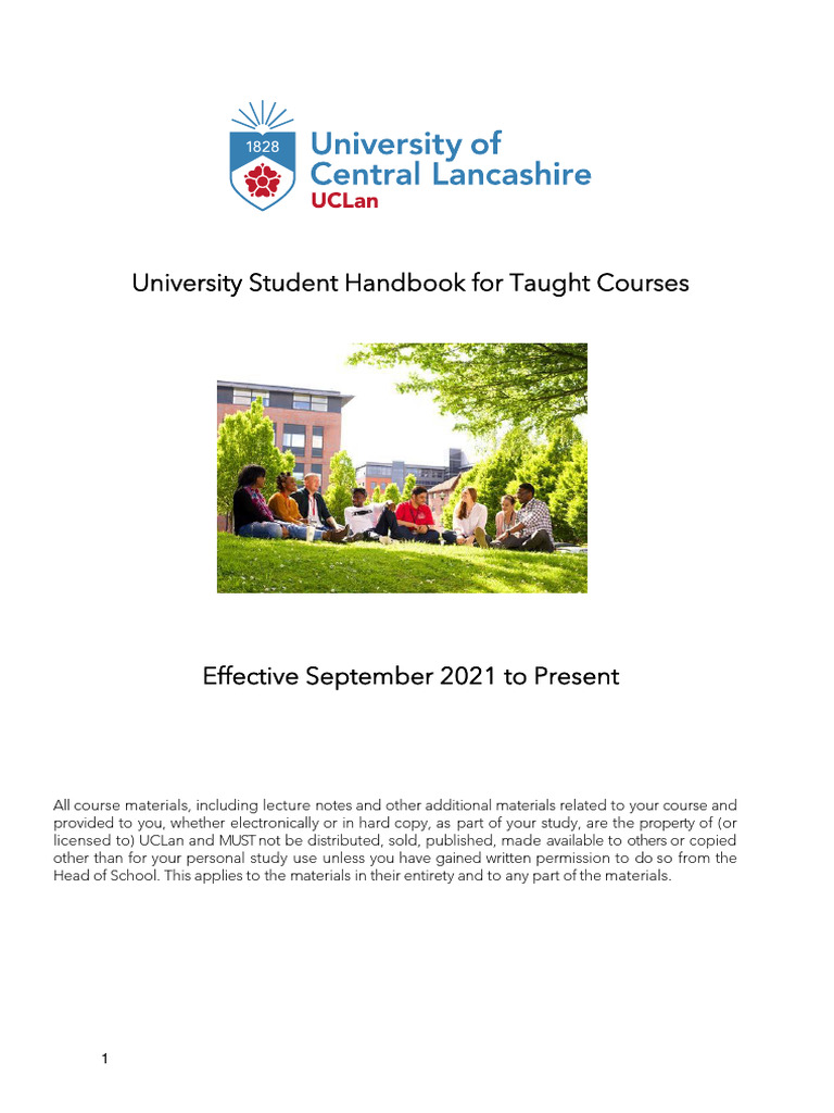UCLan Student Handbook Overview | PDF