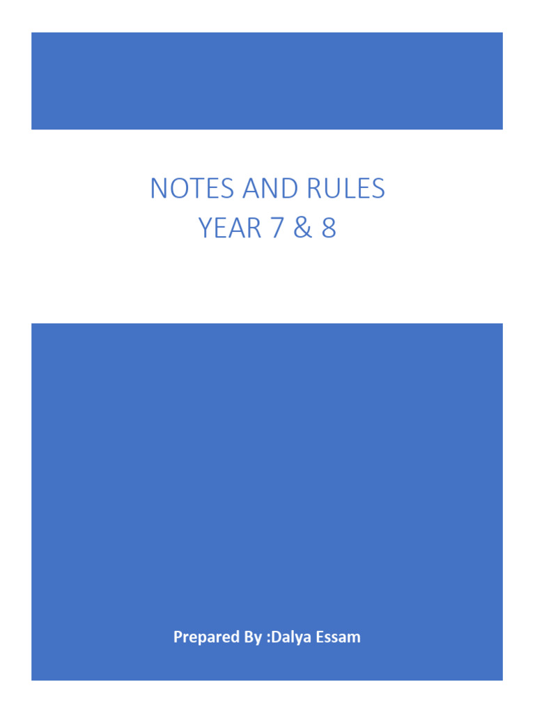 Notes and Rules | PDF | Triangle | Area