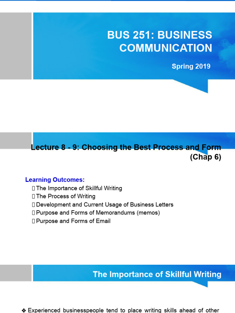 BUS 251 Lecture 8 _ 9_Updated | PDF