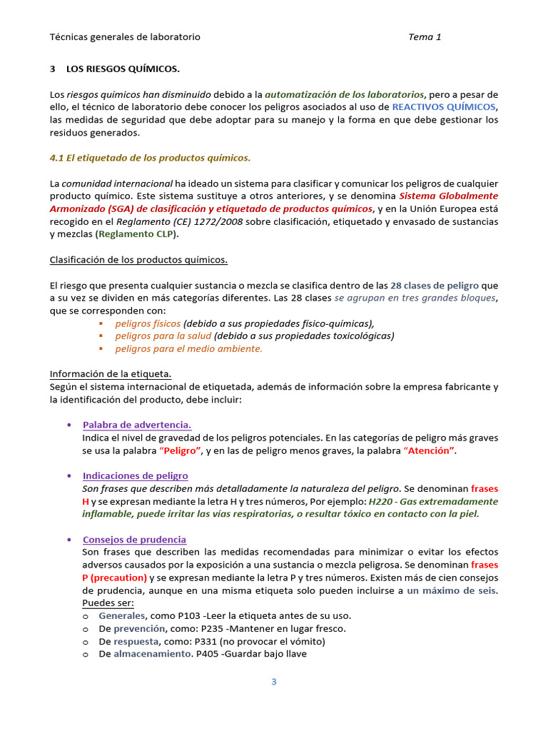 Tema 1 TGL Parte 2 | Descargar gratis PDF | Laboratorios | Residuos