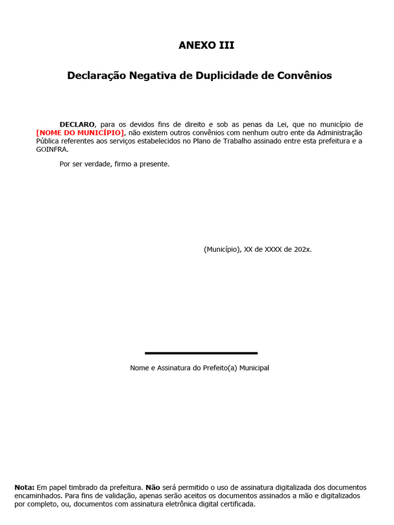 ANEXO III Declaracao Negativa de | PDF
