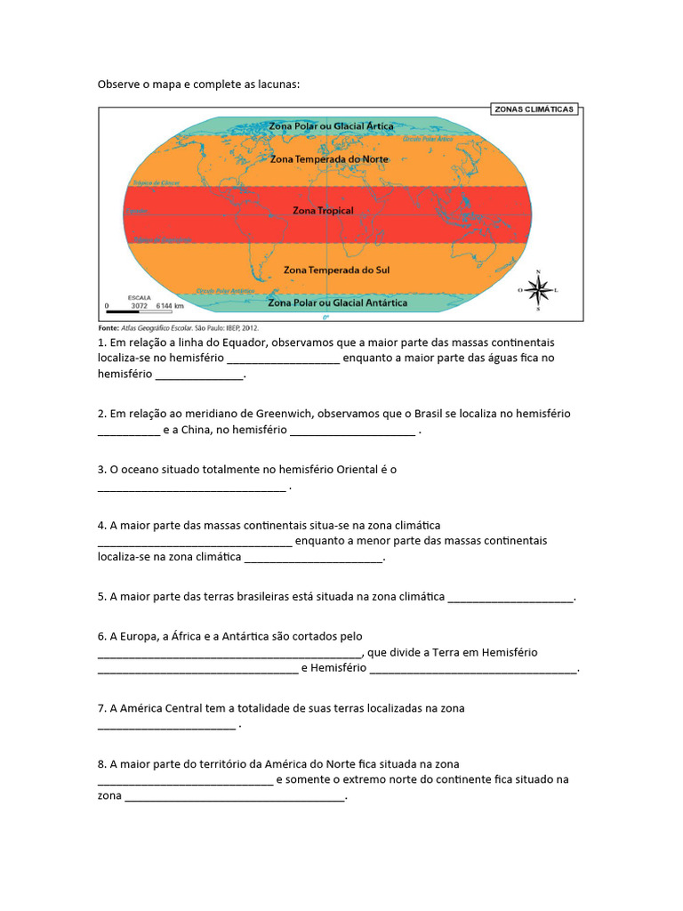 As Zonas Climáticas Da Terra | PDF