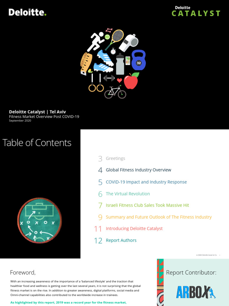 Deloitte Catalyst's Fitness Market Overview Post COVID-19-1 | PDF | Physical Fitness | Business