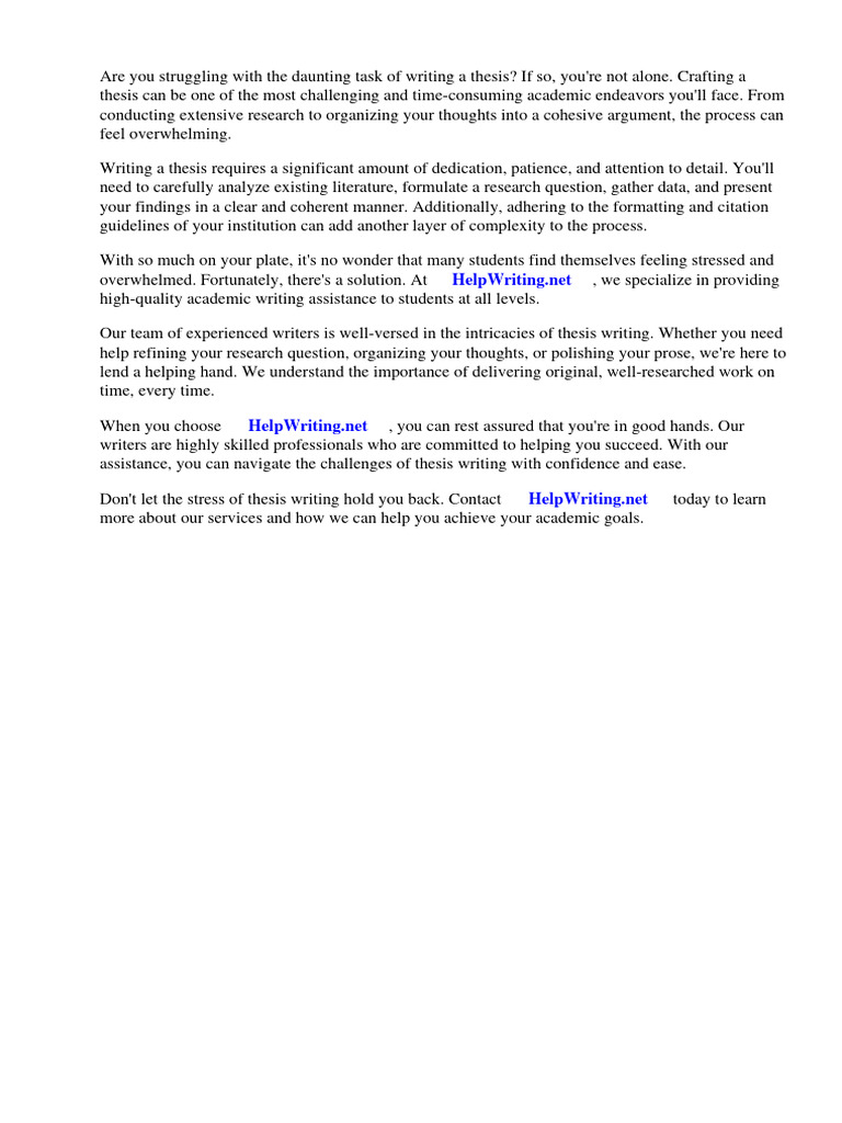 Introduction of A Thesis Writing | PDF | Thesis | Essays