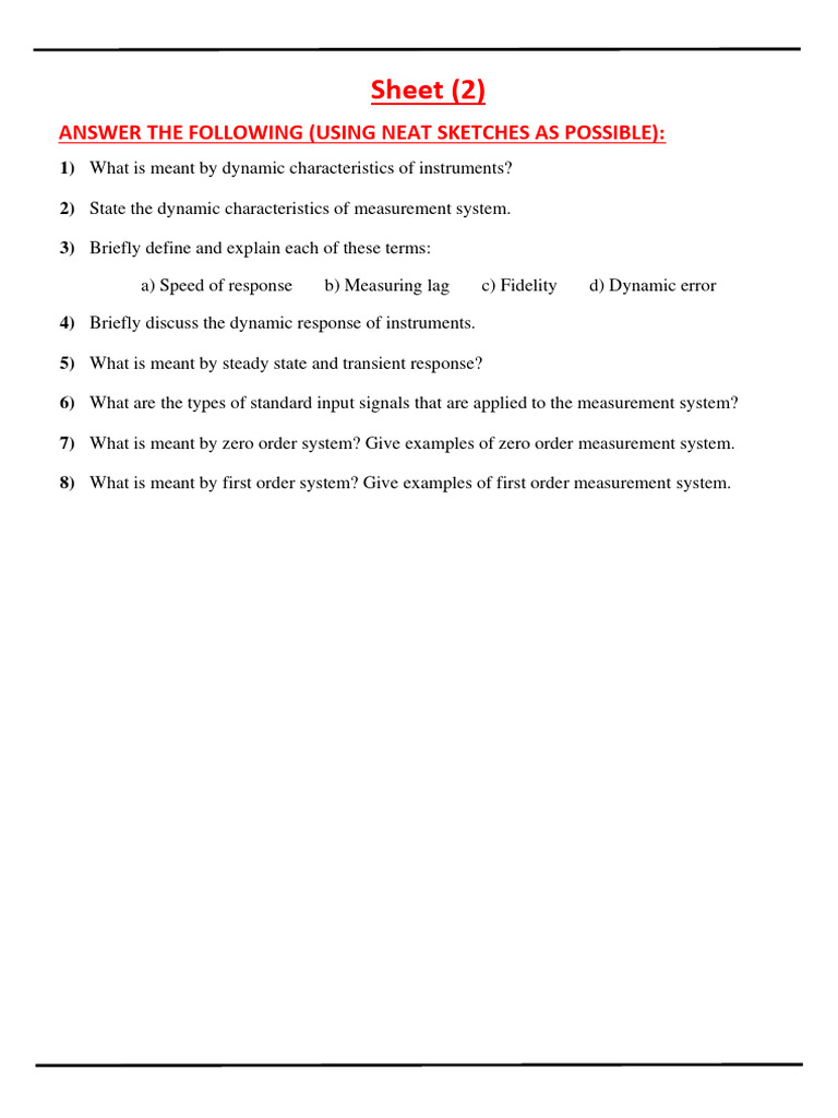 Sheet 2 | PDF | Science & Mathematics | Technology & Engineering