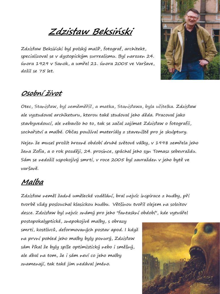 Zdislaw Beksinski | PDF