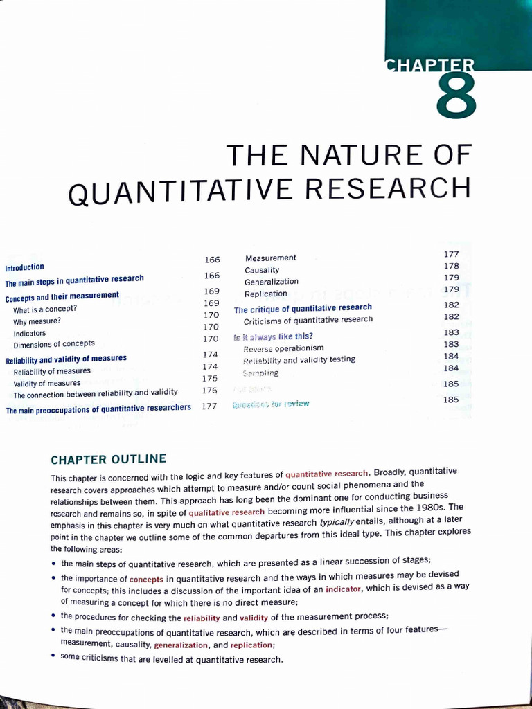 BRM Chapter8 | PDF | Quantitative Research | Validity (Statistics)