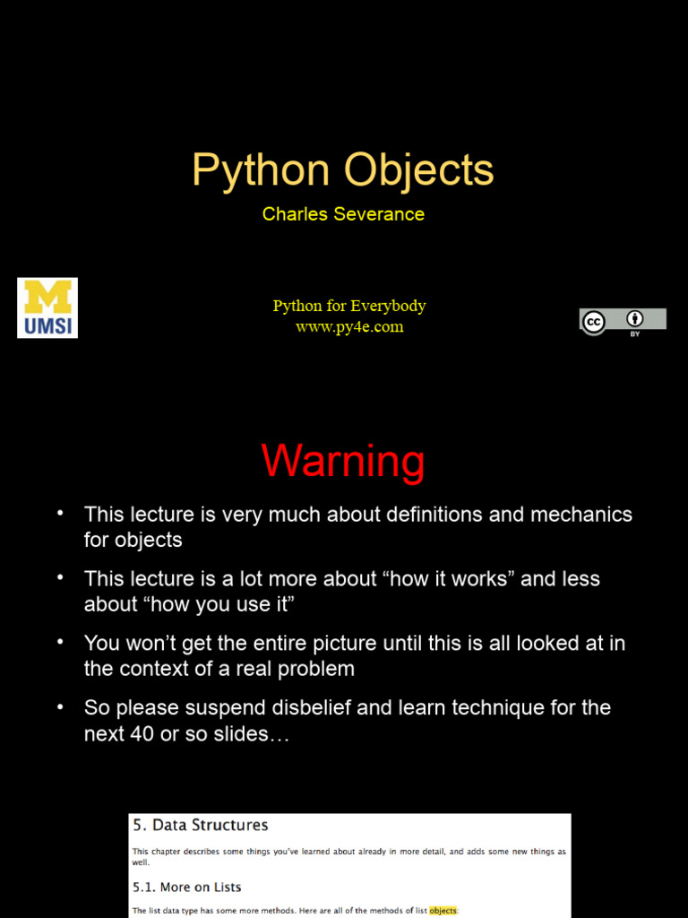 Pythonlearn 14 Objects | PDF | Class (Computer Programming) | Programming Pythonlearn 14 Objects | PDF | Class (Computer Programming) | Programming