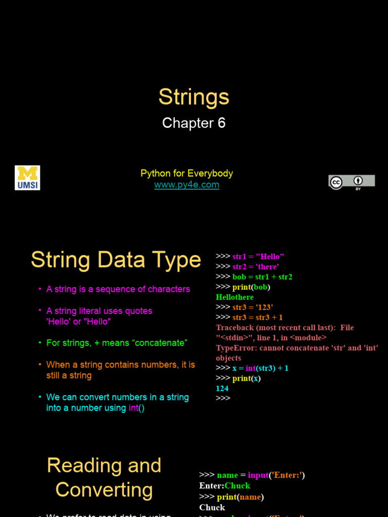 Pythonlearn 06 Strings | PDF
