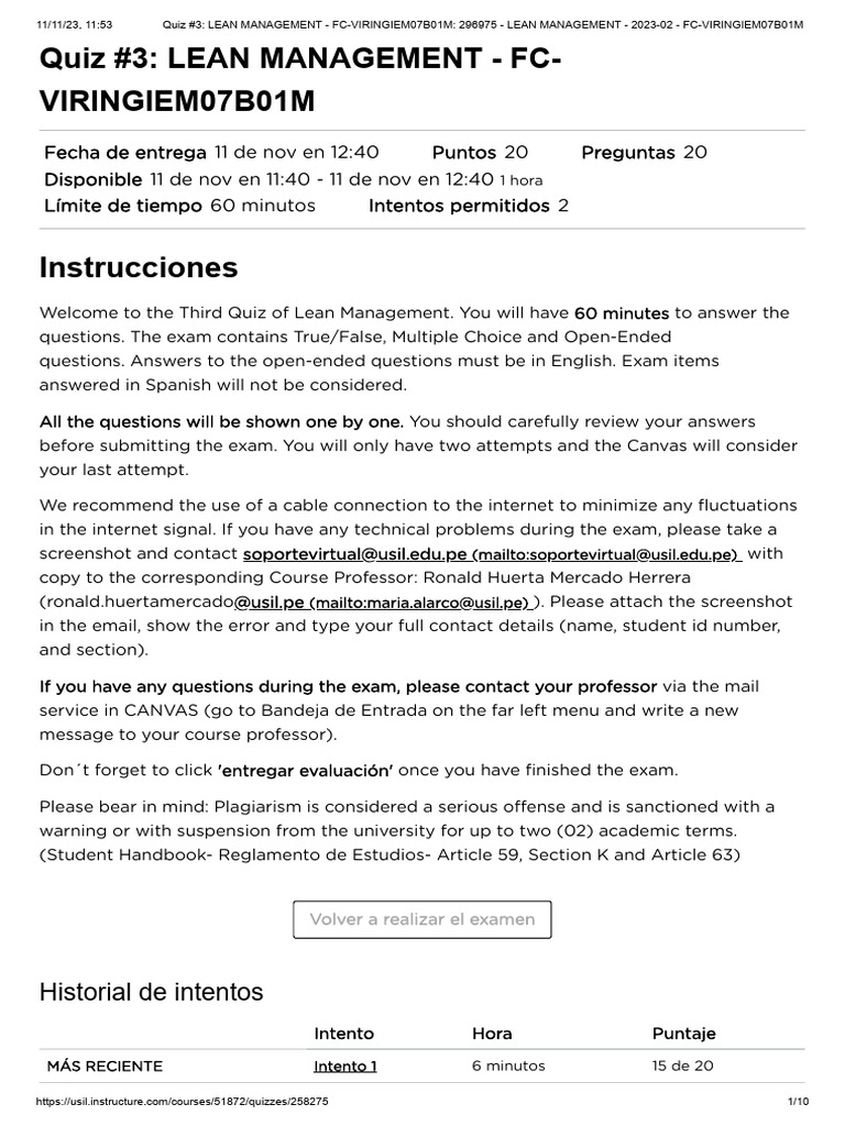 Lean Management Quiz #3 Overview | PDF