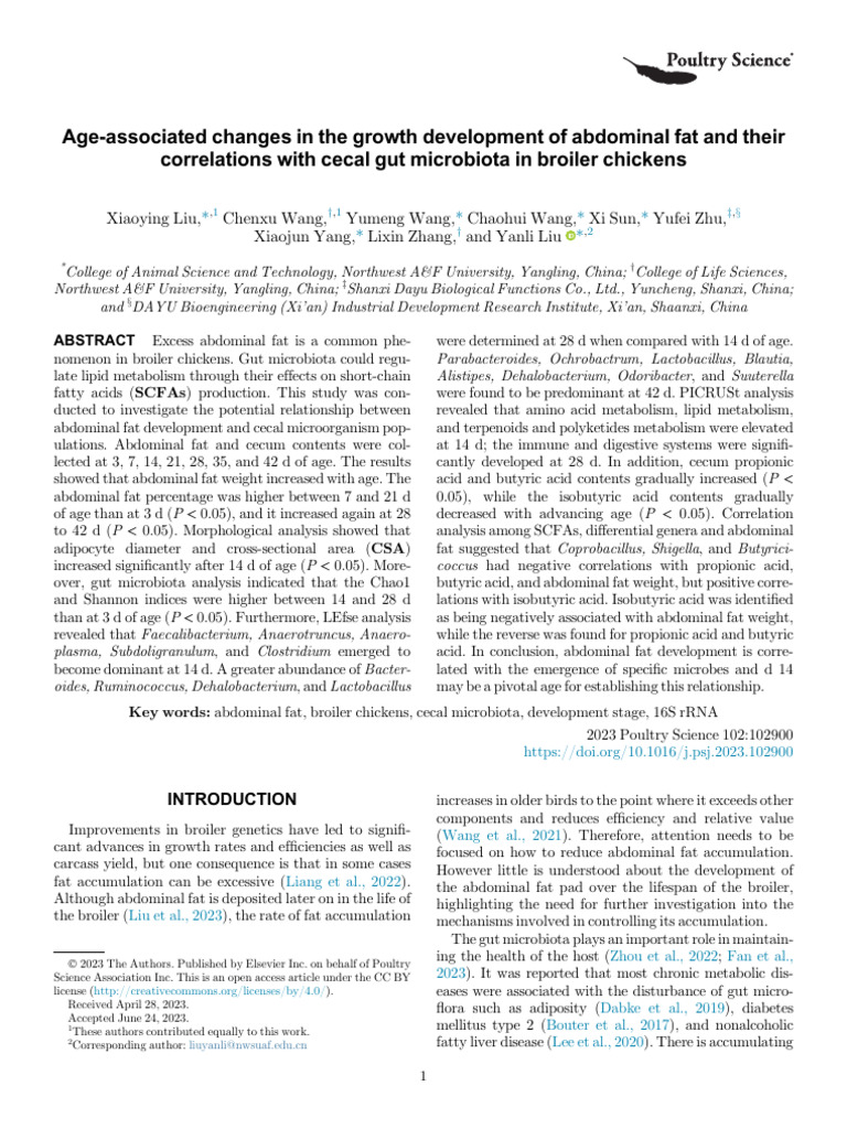 Age-Associated Changes in The Growth Development of Abdominal Fat and ...