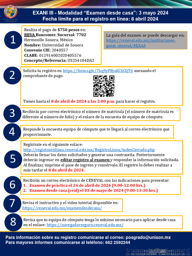 Registro EXANI III desde Casa 2024 | PDF