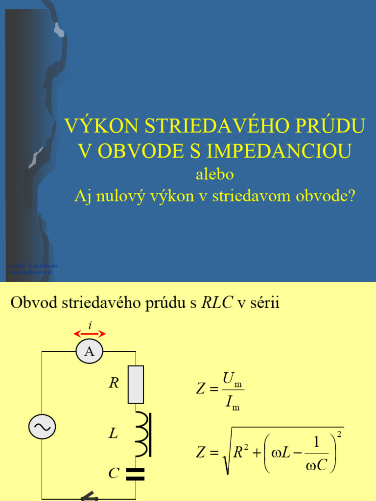 24 - Vykon Striedaveho Prúdu V Obvode S Impedanciou | PDF
