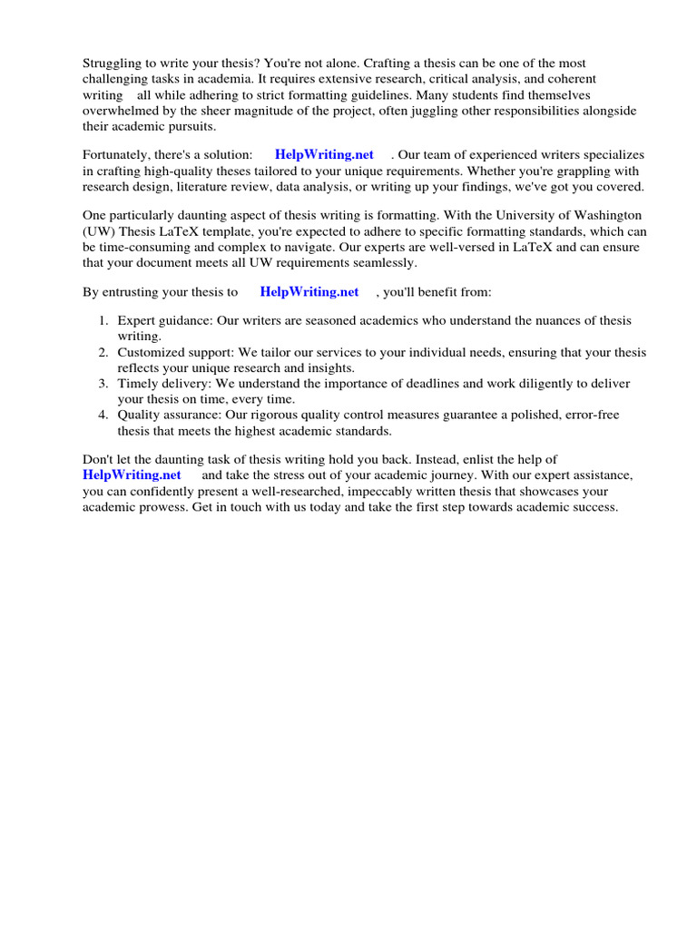 Uw Thesis Latex | PDF | Te X | Thesis