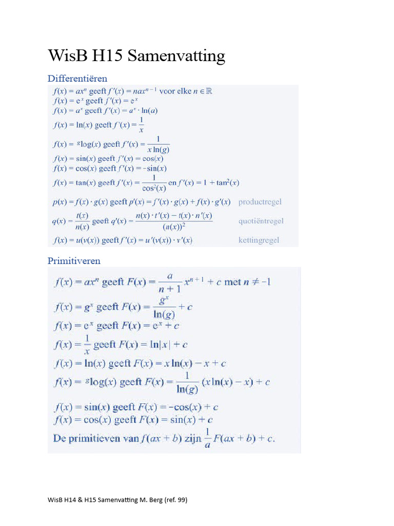 WisB H15 Samenvatting | PDF