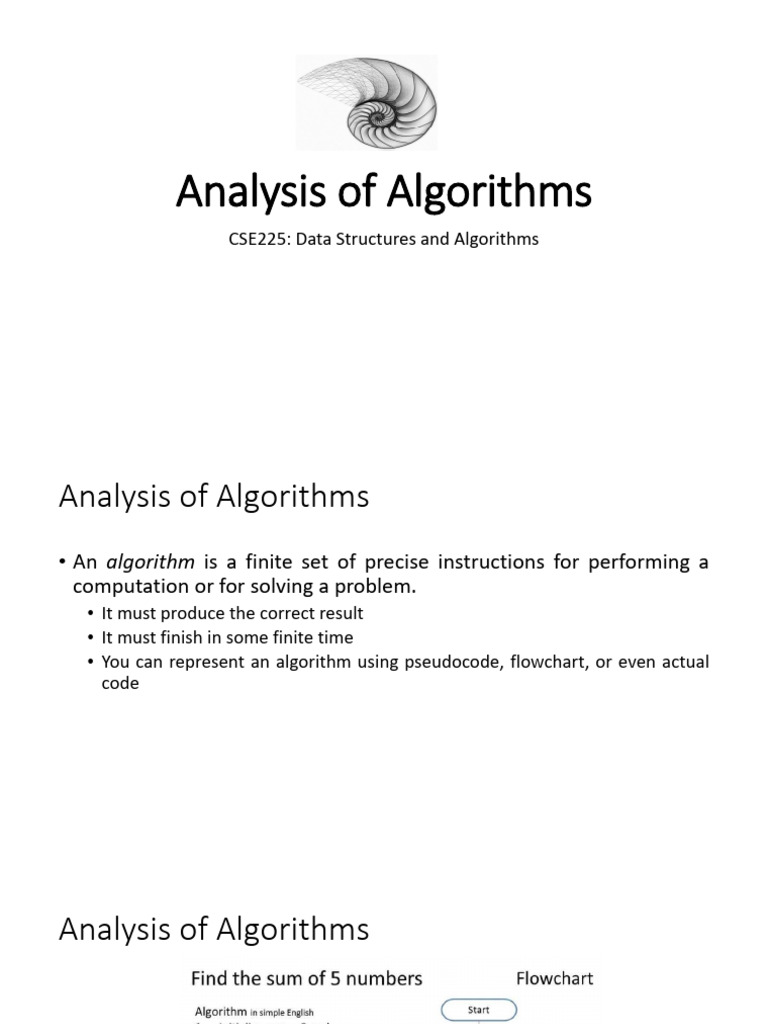 Analysis of Algorithms | PDF | Algorithms | Time Complexity Analysis of Algorithms | PDF | Algorithms | Time Complexity