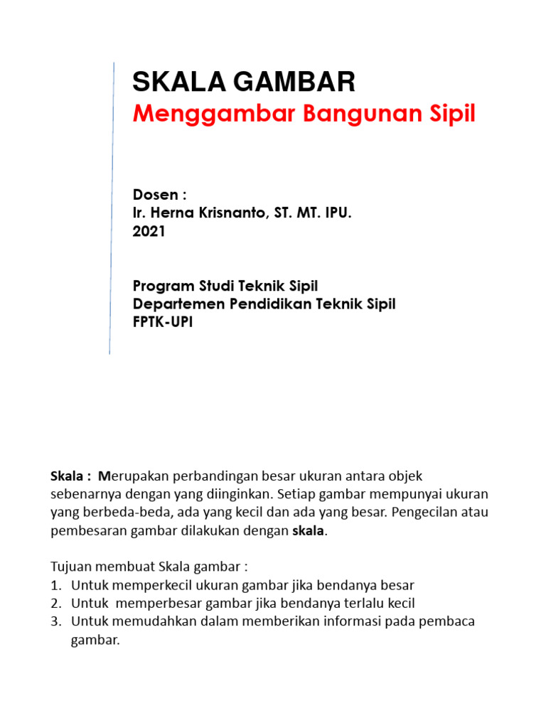 Jenis dan Penggunaan Skala Gambar Teknik | PDF