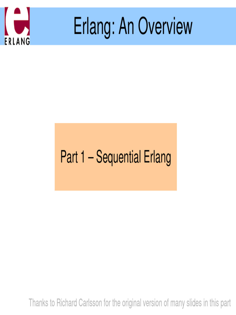 Erlang Part 1 | PDF | Data Type | Computer Science