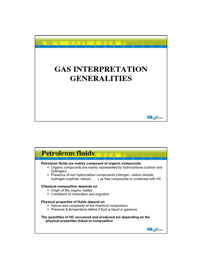 Gas Interpretation Generalities: Petroleum Fluids | PDF | Petroleum ...