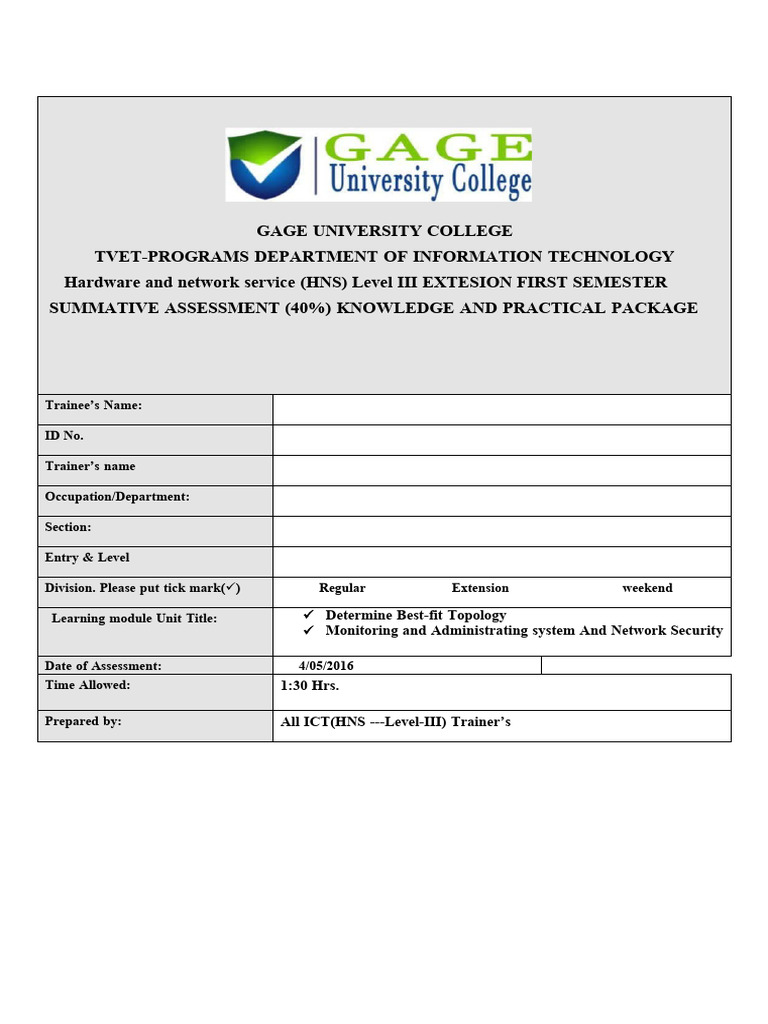 Level 3 Ict | Download Free PDF | Osi Model | Internet Protocol Suite