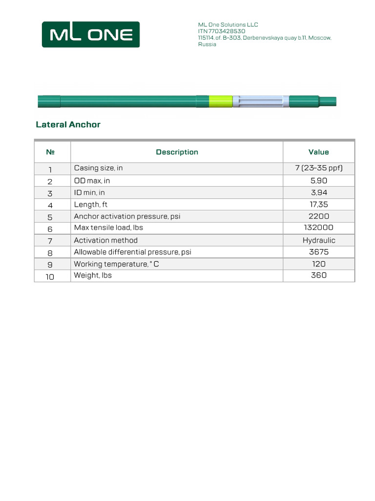 Specification Sheet - Lateral Anchor | PDF