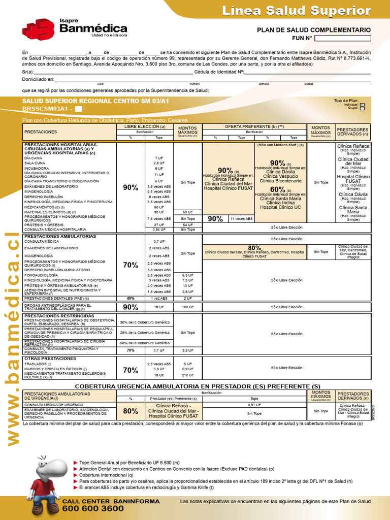 Plan de Salud Complementario Banmédica | PDF | Cuidado de la salud ...