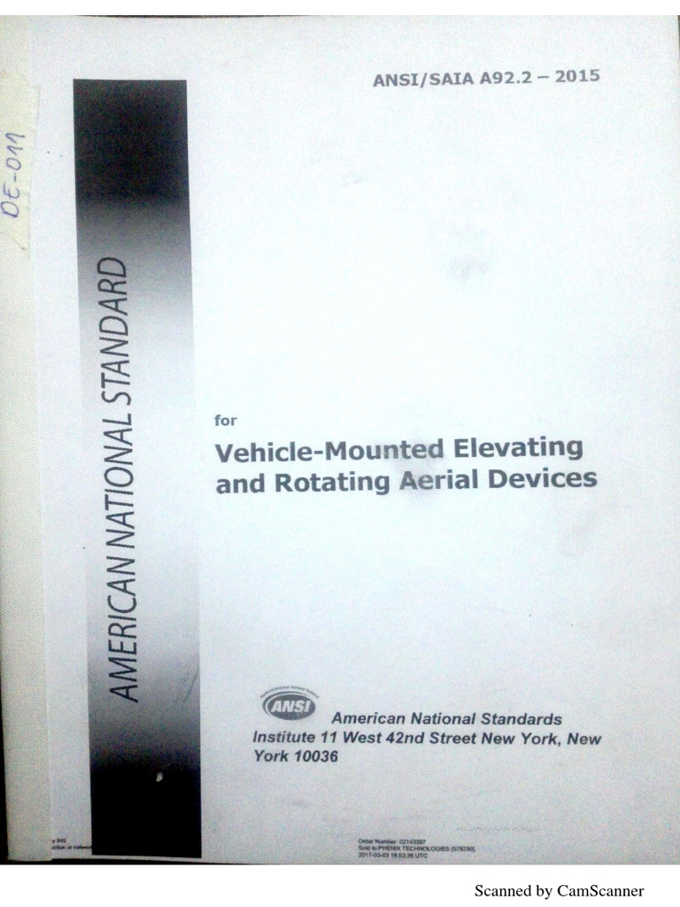 ANSI SAIA A92.2-2015 Vehículos | PDF