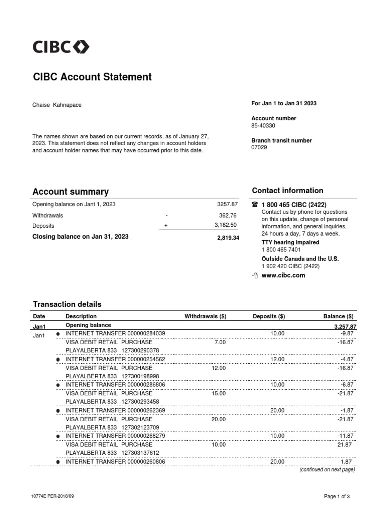 OnlineStatement (Jan | PDF | Debit Card | Business