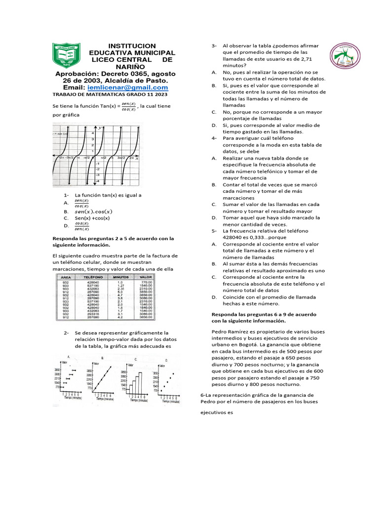 Probblemas Icfes Vacaciones | PDF