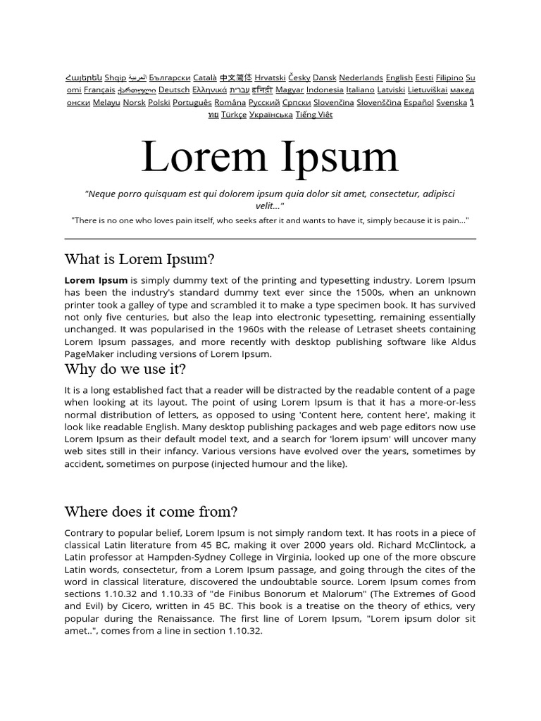 What Is Lorem Ipsum? | PDF