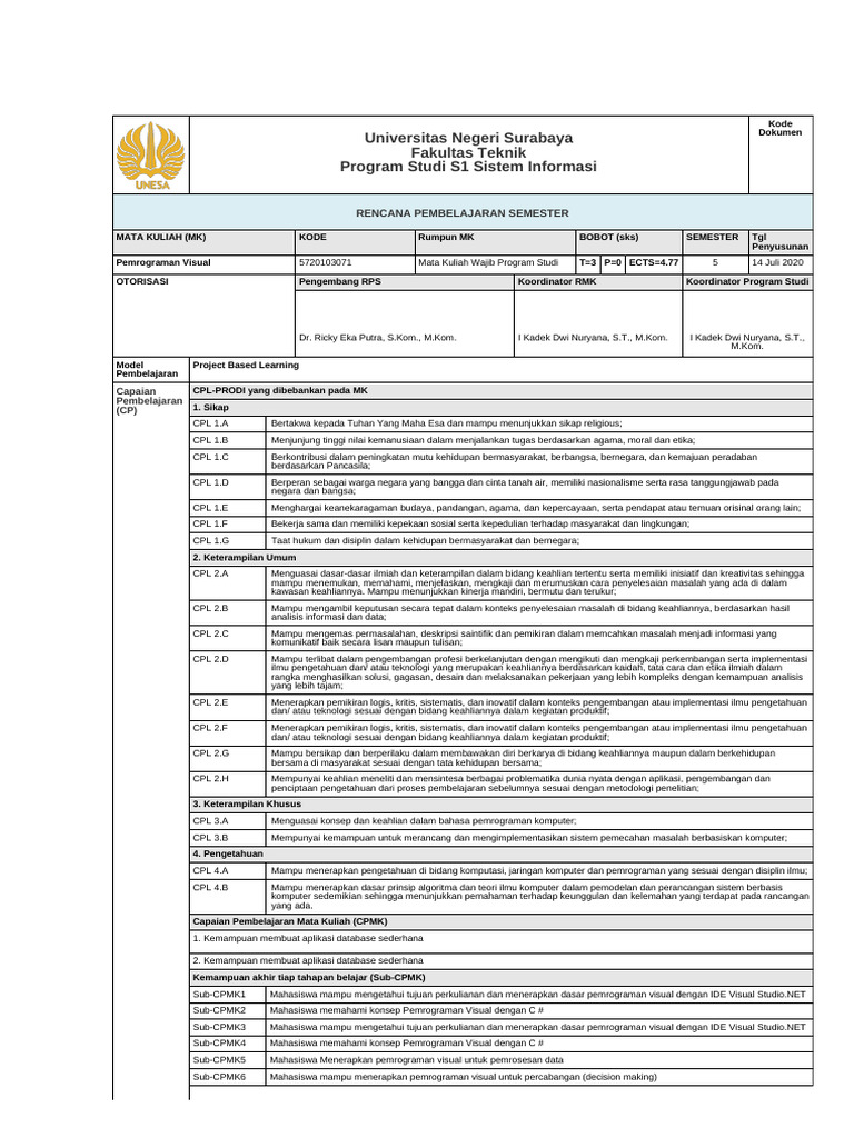 Pemrograman Visual | PDF