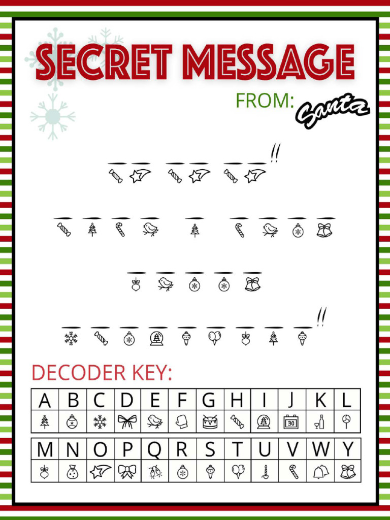 Secret Message From Santa Download | PDF