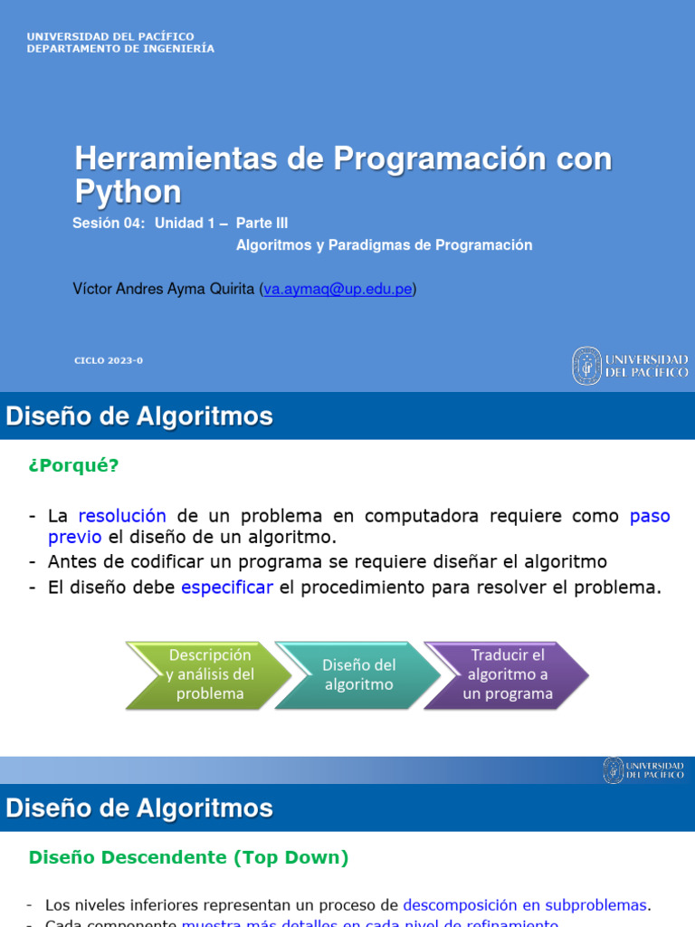 Sesión 04 - Unidad 1 - Algoritmos y Paradigmas de Programación | PDF