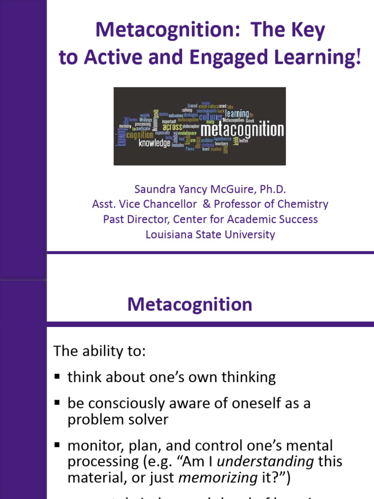 Metacognition | PDF