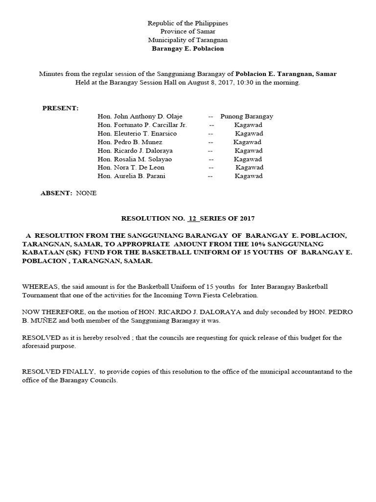 UNIFORM Resolution | PDF