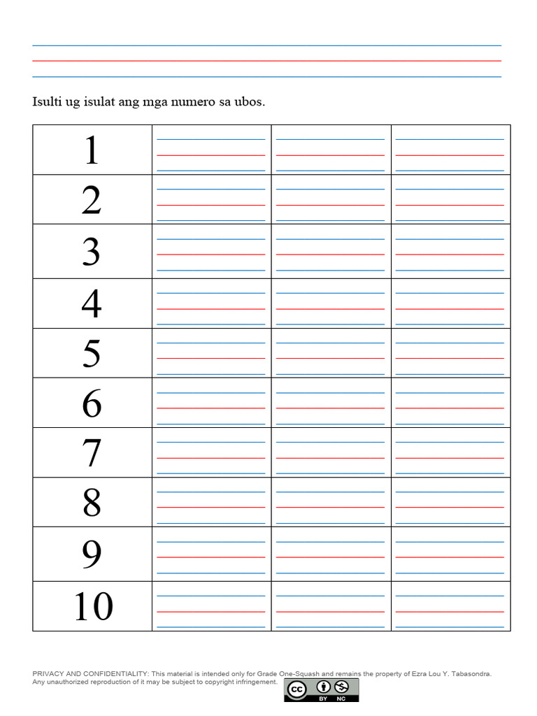 Say and Write-1-10 | PDF