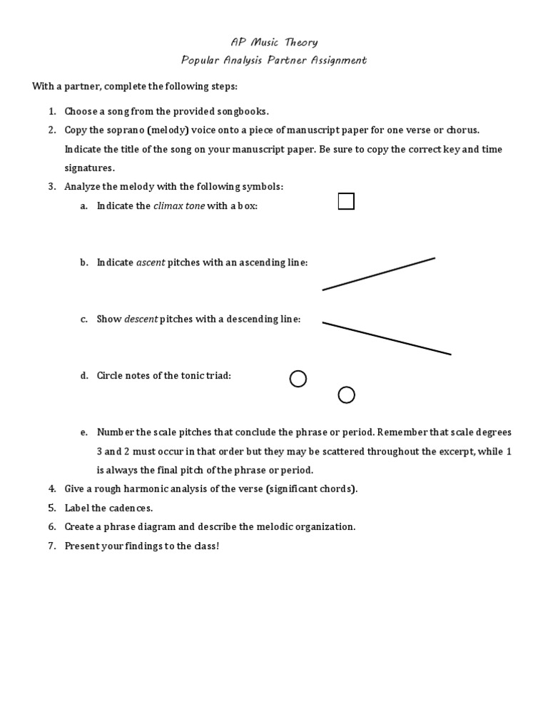 AP Music Theory Song Analysis Guide | PDF | Art