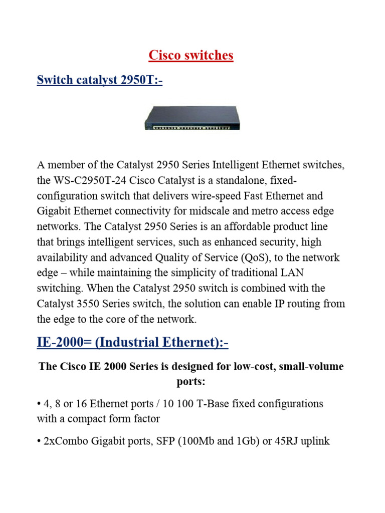 Cisco switches | PDF