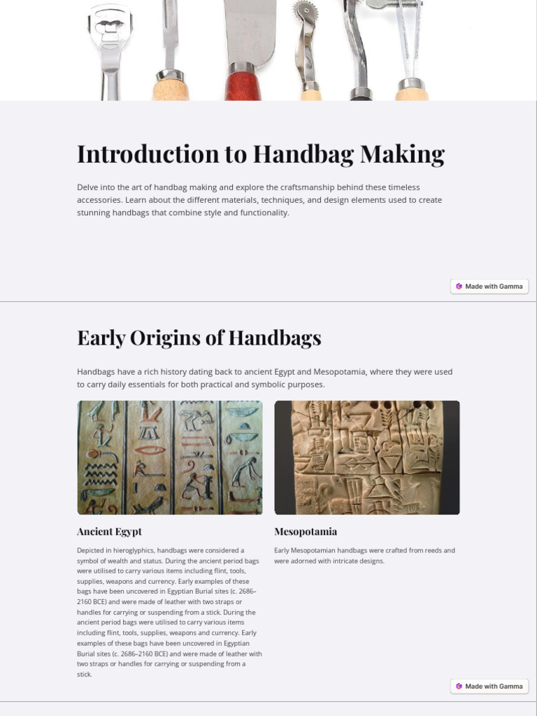 Introduction To Handbag Making | PDF