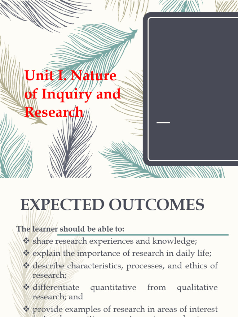 Module 1 Nature of Inquiry and Research | PDF