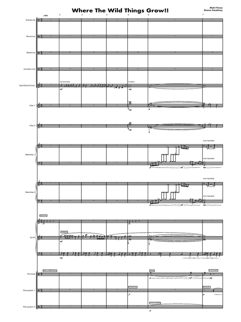 Where The Wild Things Grow!! (Full Score) | PDF