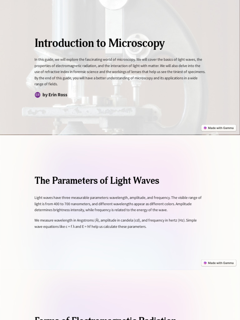 Introduction To Micros | PDF | Waves | Light