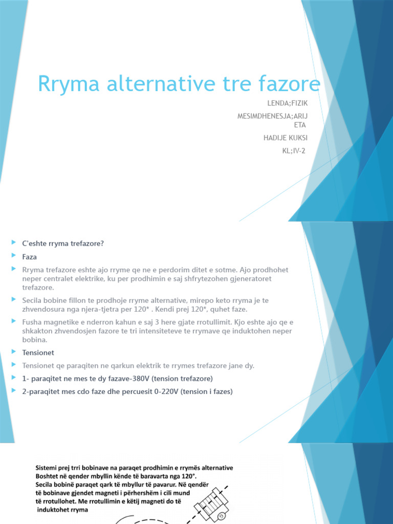 Rryma Alternative Tre Fazore | PDF