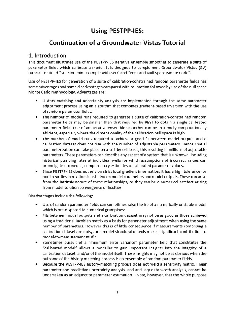 PESTPP Workshop Based On GV Workshop | PDF | Parameter (Computer Programming) | Matrix (Mathematics)